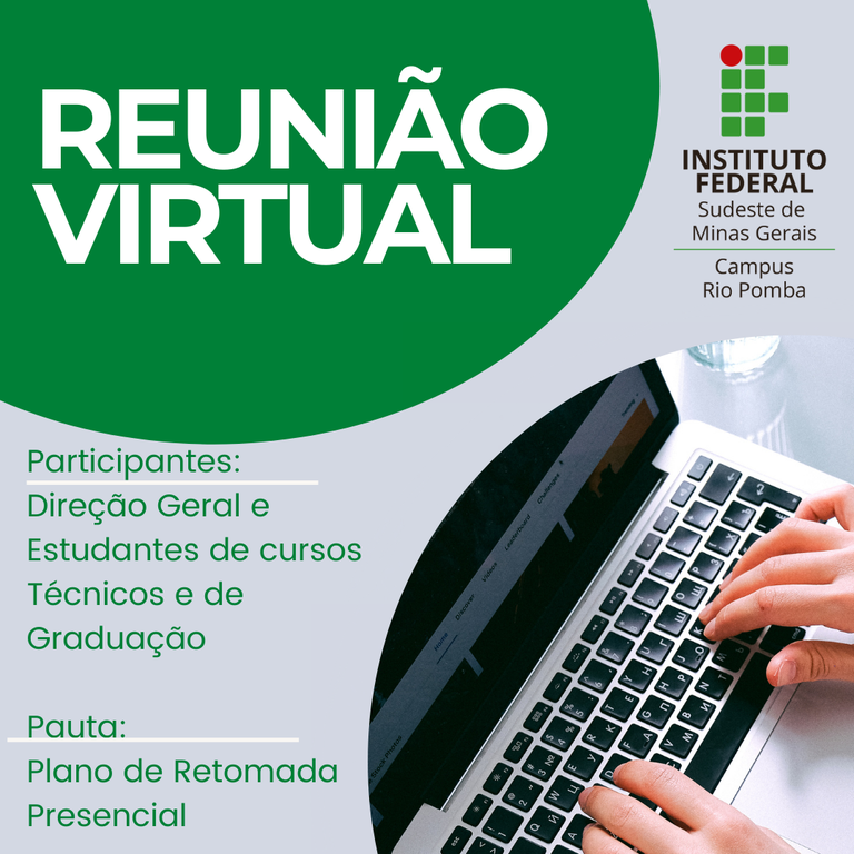 Direção-Geral convida estudantes para reunião virtual — IF SUDESTE MG Direção-Geral convida estudantes para reunião virtual — IF SUDESTE MG